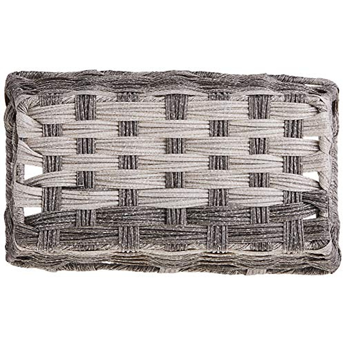 Whitmor Gray Wash Split Rattique Small Shelf Tote