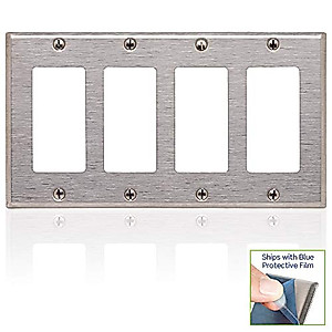 Leviton 84412-40 SS WP 4G DEC STD SIZE NON MAG