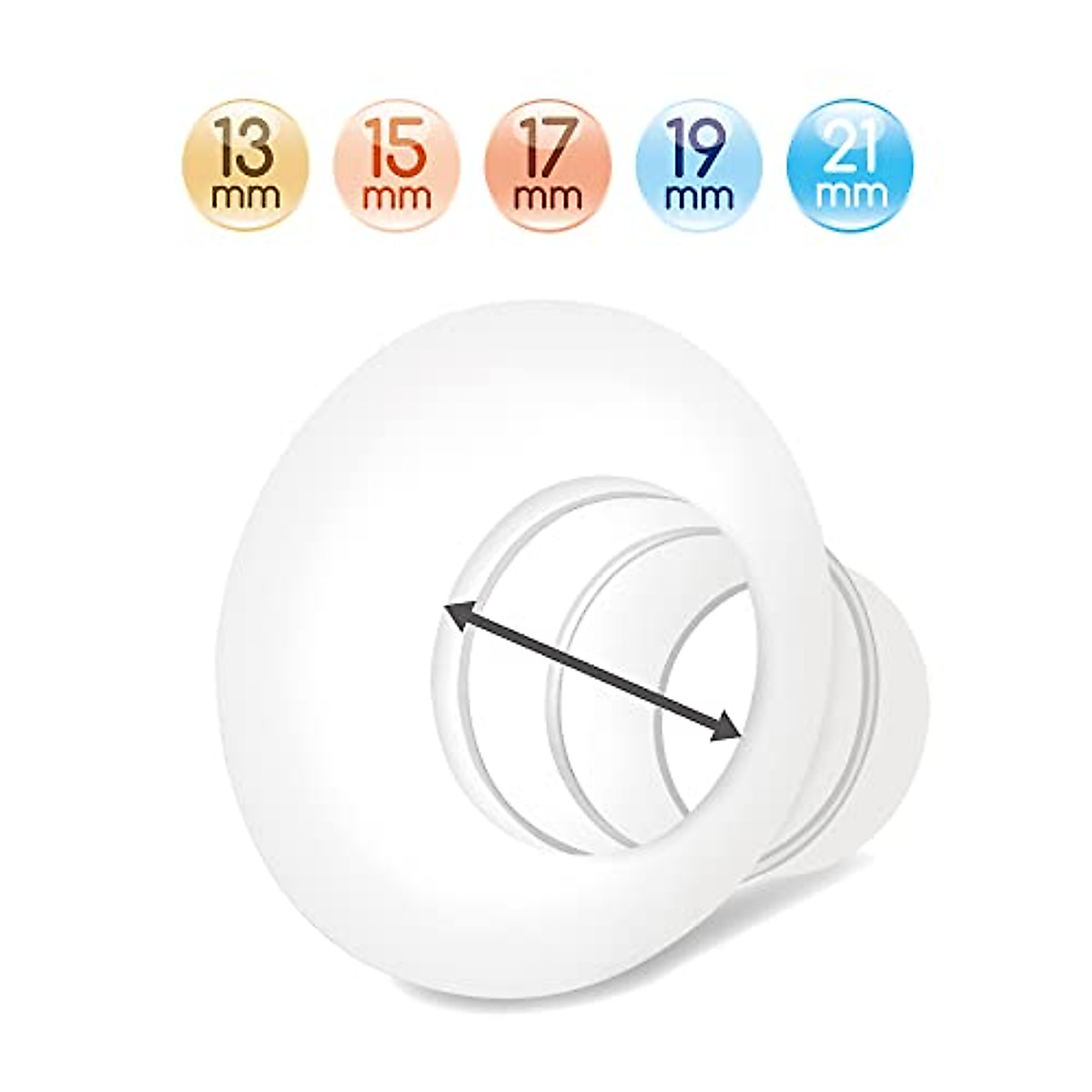 Maymom 19mm Flange Insert (Green) Compatible with Elvie Single/Double Electric, Elvie Stride 24mm Wearable Cup, Compatible with Medela PersonalFit Flex Shield, Not Original Replacement Pump Parts