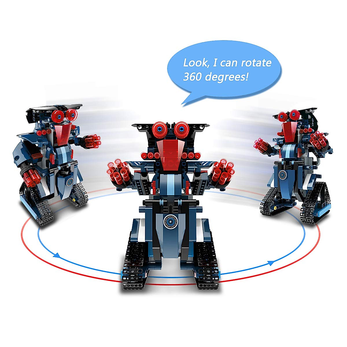 aukfa STEM Building Block Toy RC Robot for Kids, App Controlled & Remote Control Robotic Toy for Boys and Girls, Engineering Educational Build Kit, Early Learning Birthday Gift for 8 Years and Up