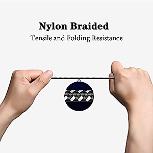 Hanatora Nylon Braided Remote Controller USB Charging Cable Cord for DJI Mavic 2 Pro/Zoom,Mavic Mini,Mini SE,Mavic Pro,Mavic Air,Spark Drone,Control Accessories