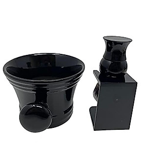 G.B.S Shaving Brush with All Natural Shave Soap, Shave Brush Stand and Ceramic Shaving Mug Kit