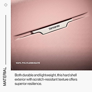 Samsonite Winfield 3 DLX Hardside Expandable Luggage with Spinners, Checked-Medium 25-Inch, Rose