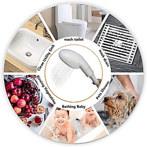 4m/13.12ft Portable Sink Hose Faucet Sprayer Sink Spray Rubber Hose Shampoo Sprayer Handheld Faucet Shower for Pets, Bathing Baby, Washing Hair, Rinsing Vegetables