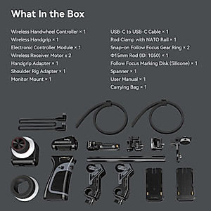 SmallRig MagicFIZ Wireless Follow Focus Two Motor Kit with Handwheel Controller, Wireless Handgrip and Two Receiver Motor, 100m / 328ft Remote Focus Control for DSLR and Cine Lenses - 3918
