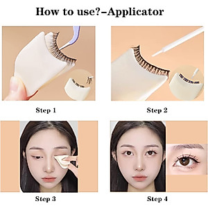 Eyelash Applicator Tool-Eyelash Curlers Lash Clip Separator Curler for Make Up Application Kit (Pack of 2)
