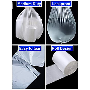 440 Counts 2.6 Gallon Trash Bags ENK Clear Small Trash Bags Bathroom Trash Bags Wastebasket Trash Bin Liners Small Garbage Bags for Home Kitchen and Office, fit 2-2.6 Gallon,10 Liter Trash Bins