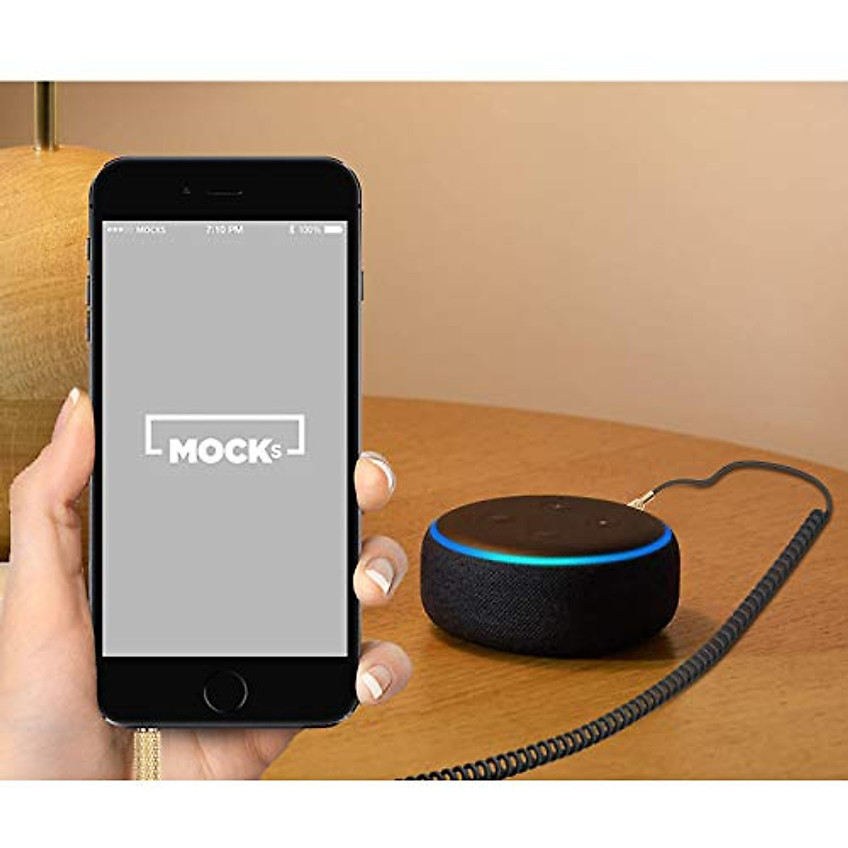 weishan Car Aux Cord, 3.5mm Coiled Male to Male Stereo Audio Cable Aux Cord Replacement for Alexa Dot, Headphones, Home Stereos, Speaker, iPhone, iPad, iPod, 2ft to 8ft Long