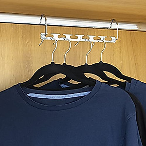 LuxuryFuel Magic Hangers Space Saving Hangers for Clothes Hangers Space Saving Wardrobe Clothing Hanger Oragnizer Closet Space Saver Hangers(4 Pack)
