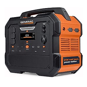 Generac 8026 GB2000 2106Wh Portable Power Station with Lithium-Ion NMC Battery Power & Fast Solar Charging Built-In MPPT Controller, 50-State / CARB Compliant