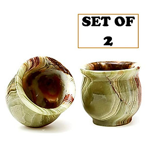 Shot Glasses Sake Cups Green Onyx Handmade Marble Tequila Shots Glass - Double Shot Glasses - Wine champagne Glass For Home Bar Small Shot