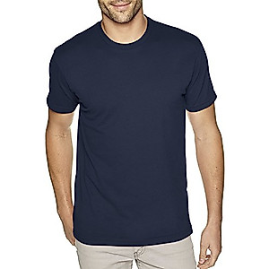 Next Level Men's Premium Baby Rib Collar T-Shirt, Midnight Navy, Medium