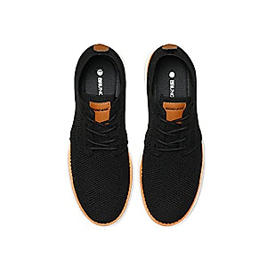 Bruno Marc Mens Mesh Sneakers Oxfords Lace-Up Lightweight Casual Walking Shoes, 1/Black - 12(Grand-01)