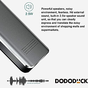 DoDoDuck 1 Language Translator Device, New 2023 Version. Best Offline 2 Way Translation in 1o Languages, 109 Online, Works with No Connectivity, Watch Video from OS-Reviews