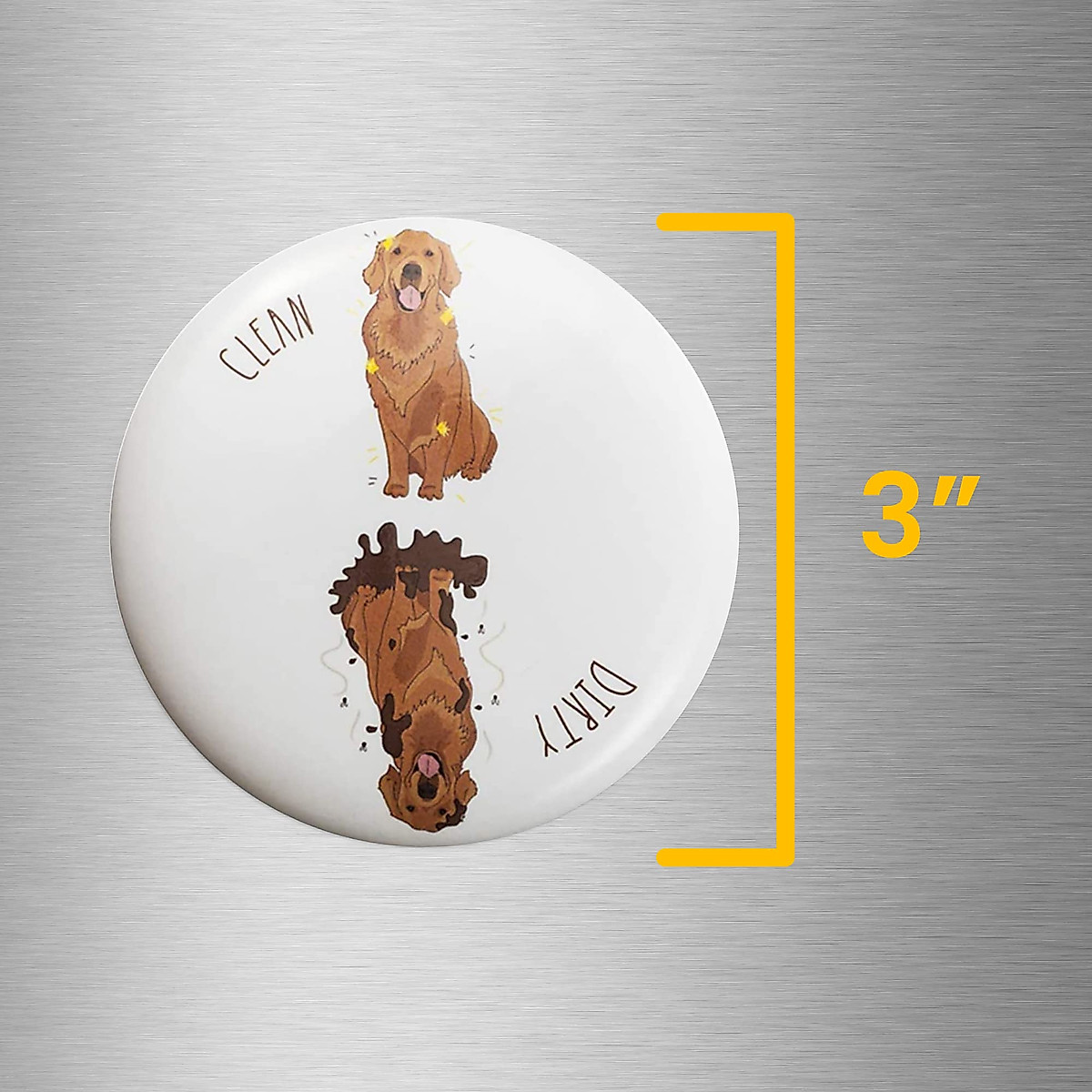 Sutter Signs Clean Dirty Dog Dishwasher Magnet (Golden Retriever)
