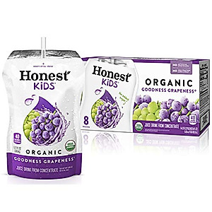 Honest Kids Goodness Grapeness, Grape Organic Fruit Juice Drink, 6.75 fl oz (32 Pack)