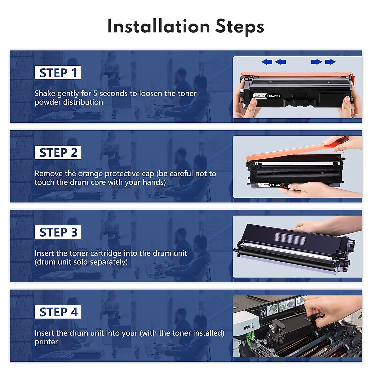 TN227 TN223 TN227bk Toner Cartridge Compatible for Brother TN227 TN223 TN223bk Toner Cartridge MFC-L3770CDW MFC L3270CDW MFC L3730CDW MFC L3710CW MFC L3750CDW HL 3210CW HL 3270CDW HL 3290CDW(1 Black)