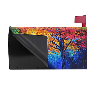 ALAZA Autumn Fall Trees Magnetic Mailbox Cover Oversized for Garden Yard Outdoor Decorations-25.5" x20.8