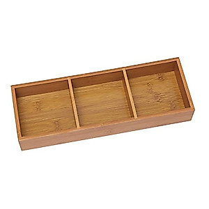 Lipper International 823 Bamboo Wood 3-Compartment Organizer Tray, 11 5/8" x 4 1/8" x 1 3/4"