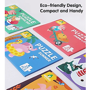 SOPHRAY Happy Party 35 Piece Toddler Jigsaw Puzzles, Preschool Educational Puzzles Travel Toys for Ages 2-4 3-5 Boys Girls, Early Learning Montessori Toy Kids 3 4 5, Size 10.2"x7.4"