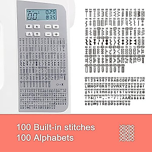 Poolin Computerized Self Threading Sewing Machine - 293 Stitches Applications with Social Media Video Tutorials, Include 7 Presser feet, Double Needle, 3 Bobbins & Threads, EOC2720