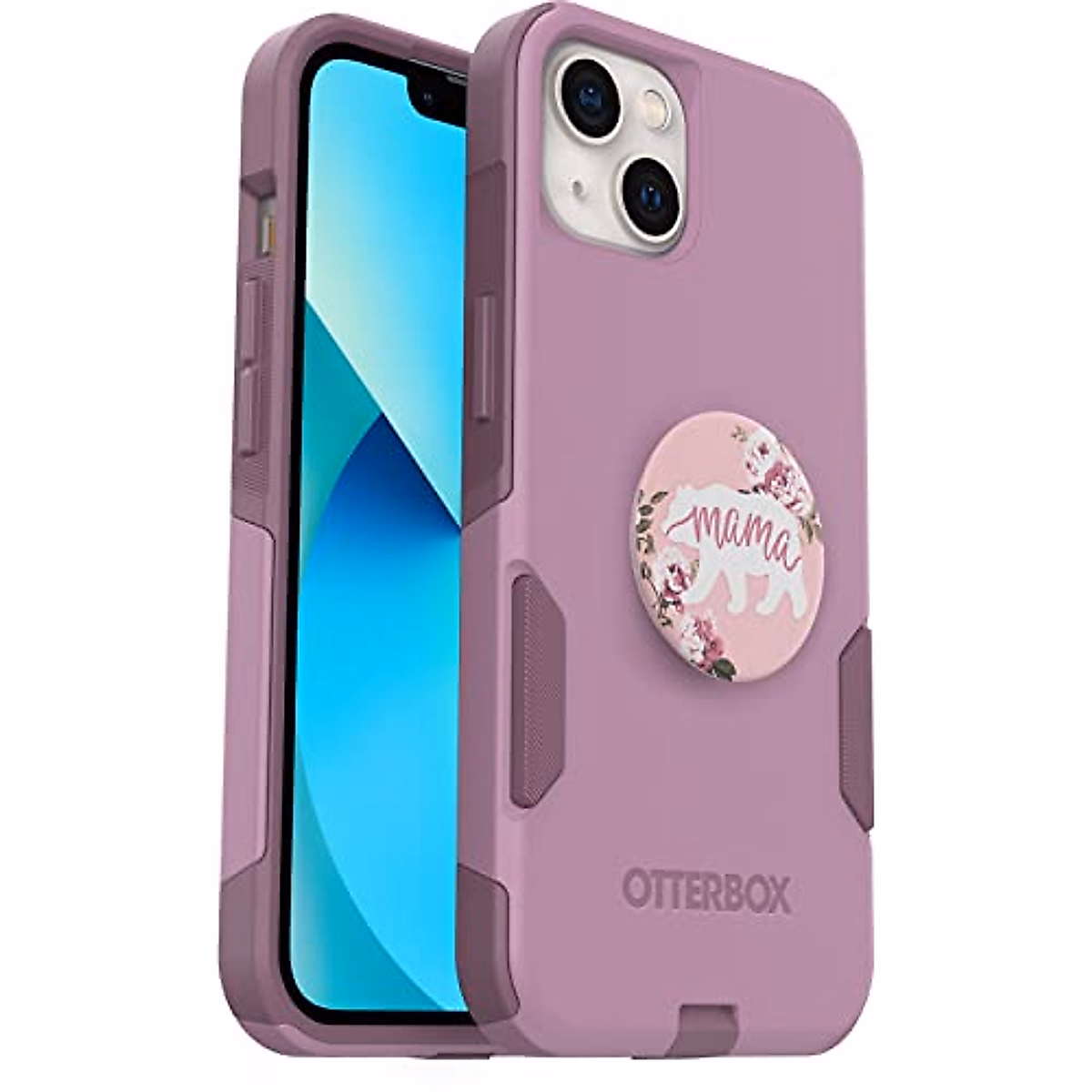 Bundle: OtterBox COMMUTER SERIES for iPhone 13 - (MAVEN WAY) + PopSockets PopGrip - (MAMA BEAR)