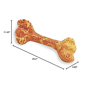 Nylabone Power Chew Flavor Frenzy Bone Chew Toy for Dogs, Indestructible Chew Toys for Aggressive Chewers, Bacon Flavor, X-Large/Souper - 50+ lbs. (1 Count)