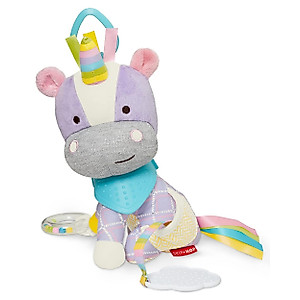 Skip Hop Bandana Buddies Baby Activity and Teething Toy with Multi-Sensory Rattle and Textures, Unicorn