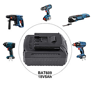 [2Pack] Li-ion Replacement Battery for Bosch BAT620 BAT618 BAT609 BAT622 BAT609G BAT618G BAT619 BAT619G BAT610G