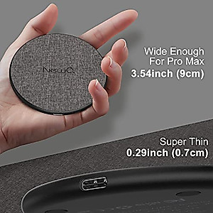 NewQ Wireless Charger,15W Max Wireless Charging Pad Compatible with iPhone 14/13/13 Pro/13 Mini/13 Pro Max/SE 2022/12/SE 2020/11/X/8,Samsung Galaxy S22/S21/S20/S10,AirPods Pro(Black 2 Packs)