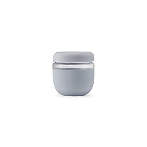 W&P Porter Seal Tight Glass Lunch Bowl Container w/ Lid | Slate 24 Ounces | Leak & Spill Proof, Soup & Stew Food Storage, Meal Prep, Airtight, Microwave and Dishwasher Safe, BPA-Free Glass