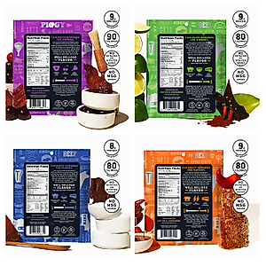 KRAVE All Natural Beef Jerky and Pork Jerky Variety Flavors - Protein Packed Snacks Roasted for Maximum Flavor - Gluten Free - 2.7 Ounce (Pack of 4)