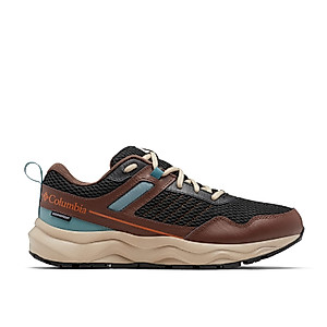 Columbia Men's Plateau Waterproof Hiking Shoe, Bison Brown/Warm Copper, 8