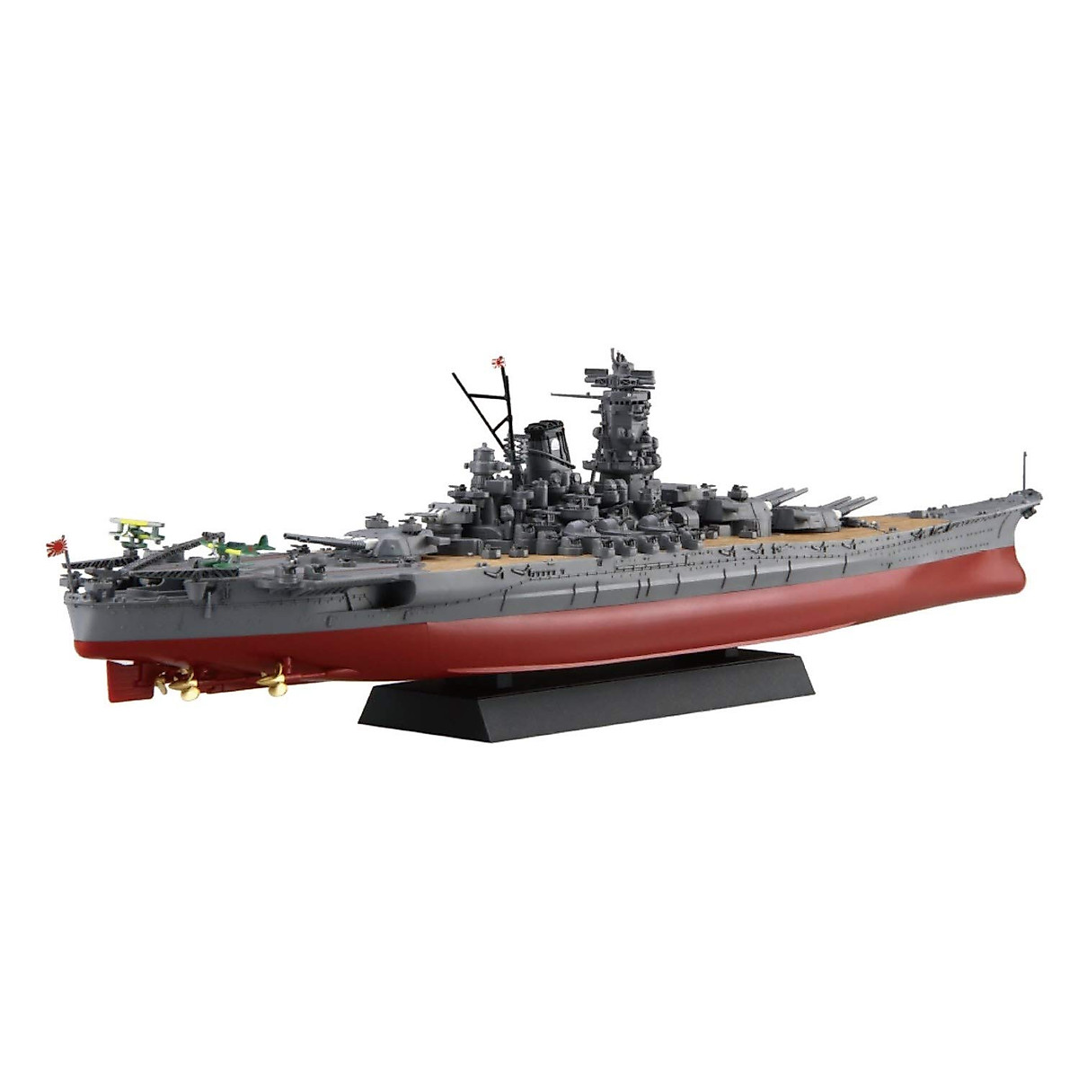 Fujimi Model 1/700 Ship Next Series No.1 Japanese Navy Battleship Yamato (New Exhibition Base Specification), Color Coded, Plastic Model Ship NX1