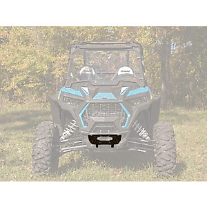 SuperATV.com Winch Mounting Plate for 2019-2021 Polaris RZR XP Turbo/XP 4 Turbo | Polaris RZR Winch Mount Compatible with Many OEM and Aftermarket Winches | No Drilling Required