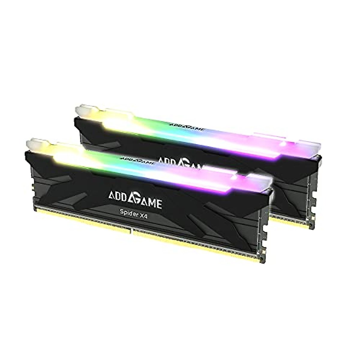 addlink AddGame Spider X4 RGB DDR4 RAM 32GB (2x16GB) Gaming 3200MHz with Heatsink 288-Pin, CL16 1.35V Intel XMP 2.0, UDIMM Dual Channel, Compatible Desktop Computer Memory - Black (AG16GB32C16X4UBX2)