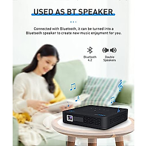 IULJH P15 Mini DLP Projector -Compatible Pocket Video Beamer Portable Android Home Theater 3D Proyector