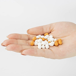 62 Pcs Miniature Eggs Handmade Mini Egg with Plastic Egg Tray Set Miniature Kitchen Food Supply