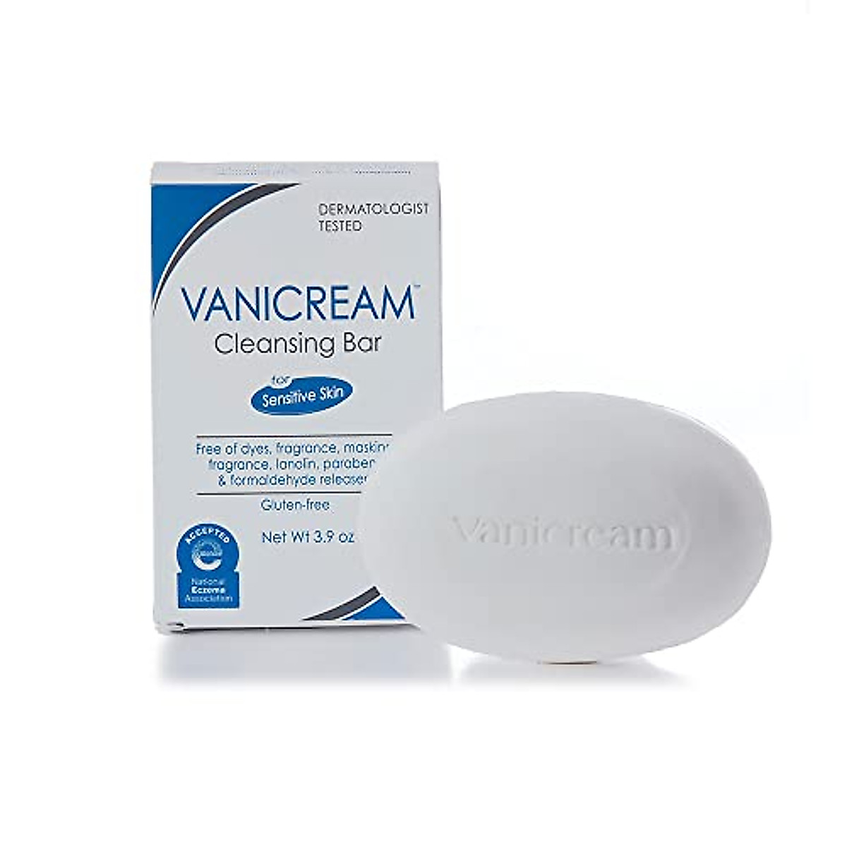Vanicream Cleansing Bar | Fragrance, Gluten and Sulfate Free | For Sensitive Skin | Gently Cleanses and Moisturizes, 3.9 Ounce (Pack of 12)
