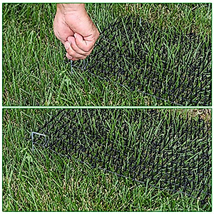 13Ft x 12 Inch Scat Mat for Cats, Cat Scat Mat with Spikes, Anti-Cats Deterrent Mat, Pet Repellent Mat, Cat Digging Stopper Prickle Strip for Indoor Outdoor Sofa Furniture with Garden Staples