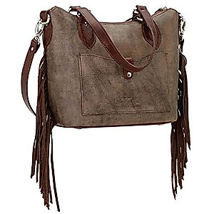 American West Cross My Heart Convertible zip top bucket tote
