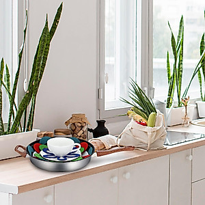 Oruola 8Pcs Pan Protectors,4 Different Sizes Color Flower Pan Protectors for Stacking,0.08In Thickness Felt Pot Protectors for Stacking and Protecting Glassware, Cookware and More,6In 8In 10In 12In