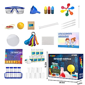 SNAEN Science Kit with 30 Science Lab Experiments,DIY STEM Educational Learning Scientific Tools for 3 4 5 6 7 8 9 10 11 Years Old Boys Girls Kids Toys Gift