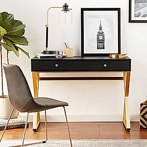 ACME Furniture Acme Coleen Desk, black & Brass Small