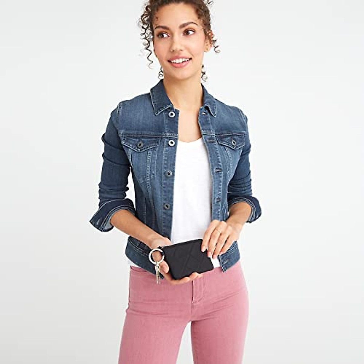 Vera Bradley Women's Performance Twill Deluxe Zip Id Case Wallet with RFID Protection, Blooms and Branches, One Size