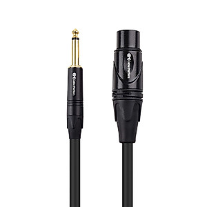 Cable Matters XLR to 1/4 TS Microphone Cable 6 ft, Unbalanced Female XLR to Male 1/4 (6.35mm) TS Cable