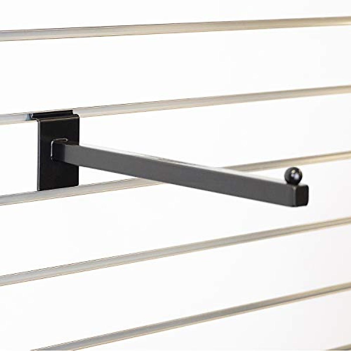 12" Square Faceout Display Attaches to Slatwall - Used for Displaying Clothing, Accessories and Housewares (Quantity 10) (10, Black)