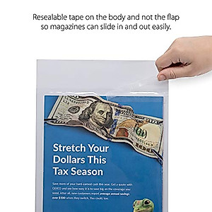 TitanShield Resealable Magazine Bags 8-3/4" X 11-1/8" with 1-1/2" Flap. (150-Count)