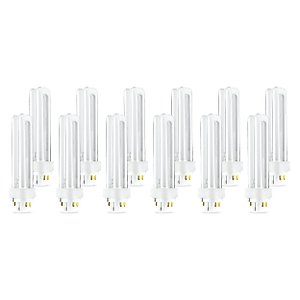 (12 Pack) PLC-18W 835, 4 Pin G24q-2, 18 Watt Double Tube, Compact Fluorescent Light Bulb, Replaces SYLVANIA 20672 - CF18DD/E/835/ECO and Philips 38332-3- PL-C 18W/835/4P/ALTO