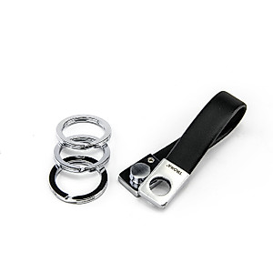 Troika Twister Black Leather Keyring (KRG649LE)